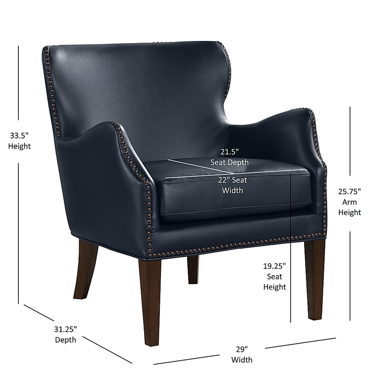 Devillers Blue Polyester,Polyurethane Fabric Arm Chair | Rooms to Go