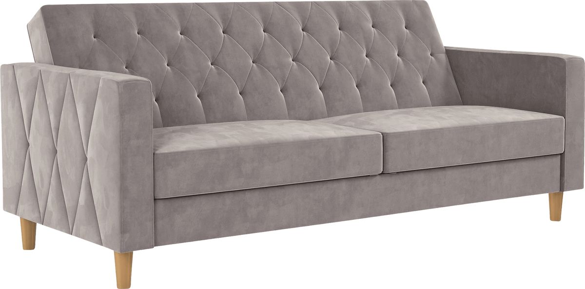 Diechman Light Gray Futon With Storage | Rooms to Go
