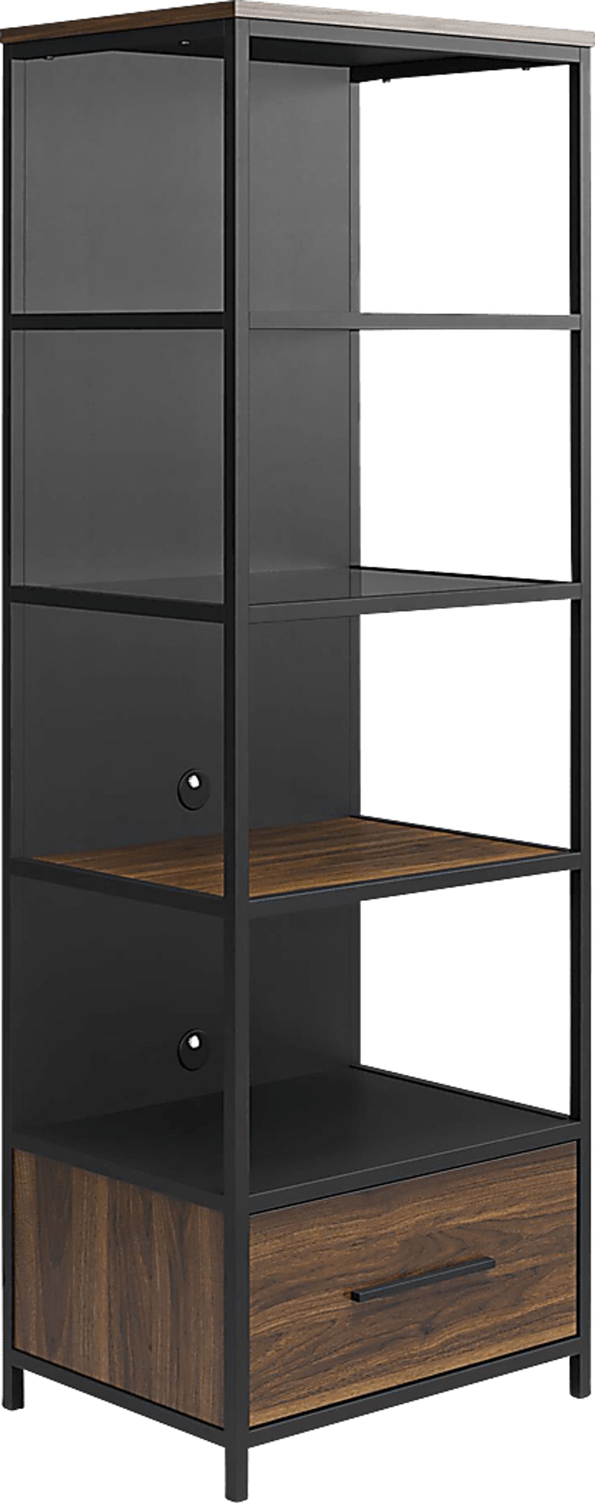 Diele Walnut Dark Wood Bookcase | Rooms to Go