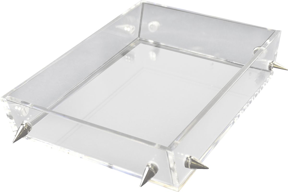 Digbo Clear,Silver Gray,White Small Tray | Rooms to Go