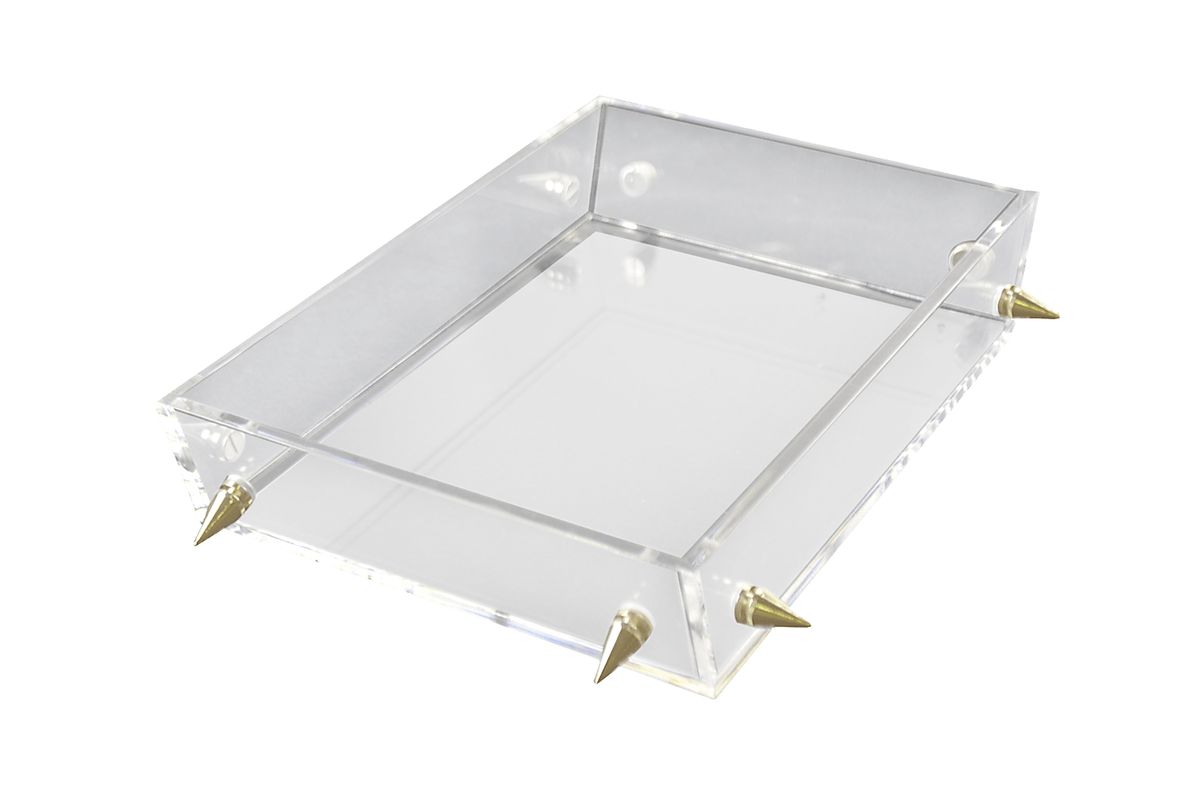 Digbo Clear,Gold White,Yellow Large Tray | Rooms to Go