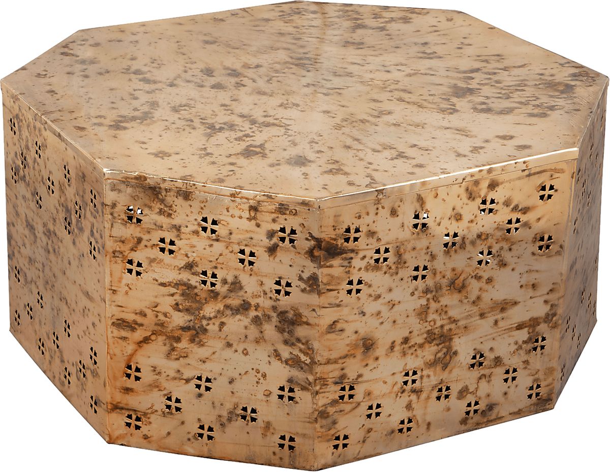 Dimond Copper Metal Cocktail Table | Rooms to Go