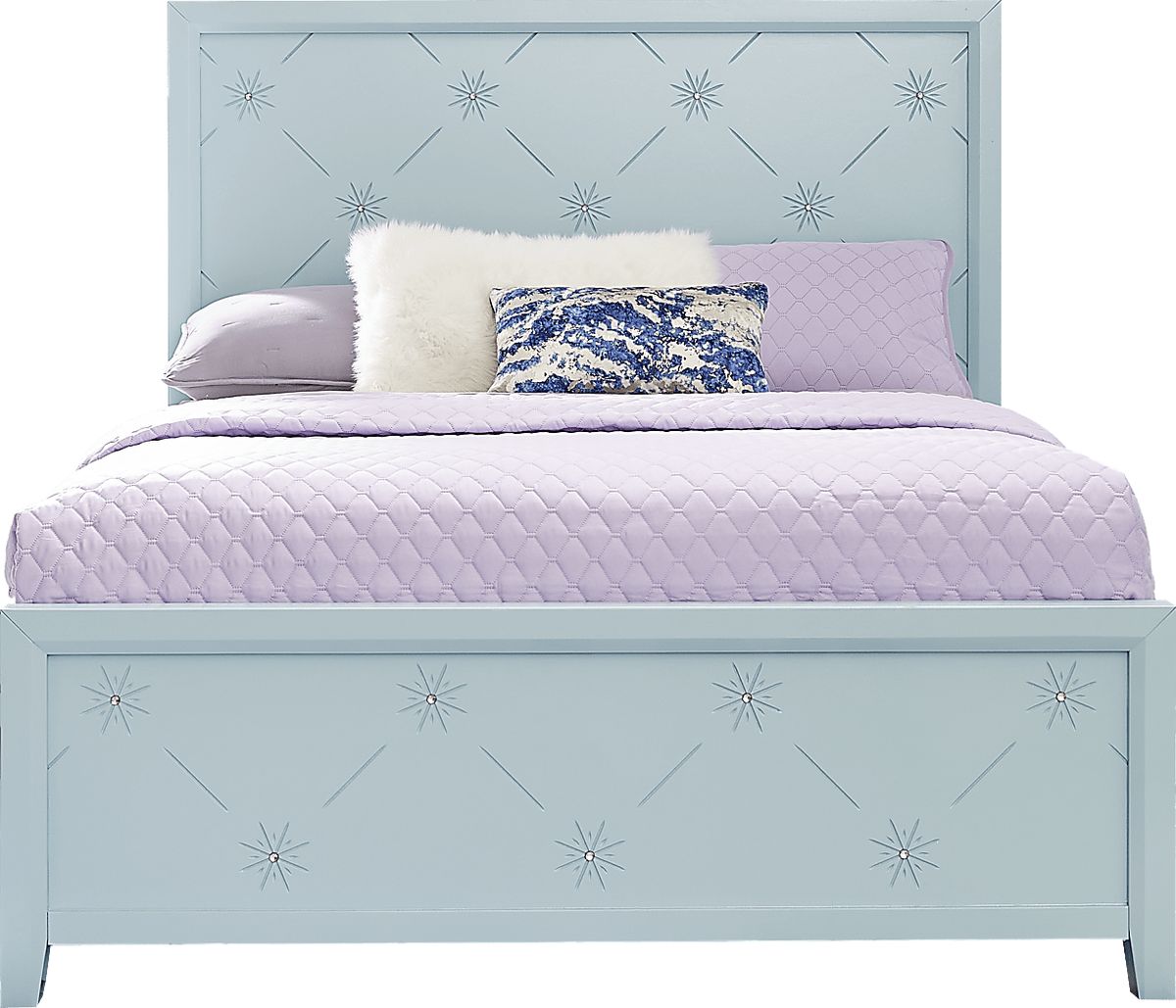 Disney Frozen 5 Pc Ice Blue Full Bedroom Set With Mirror, Dresser, 3 Pc ...