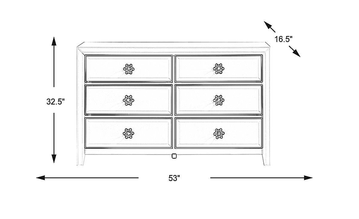 Disney Frozen Ice Blue Colors Dresser | Rooms to Go