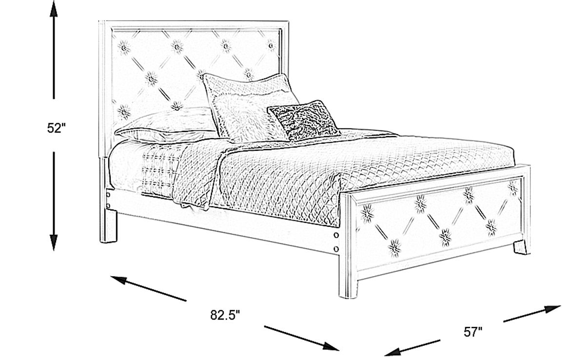 Disney Frozen Ice White 3 Pc Full Panel Bed | Rooms to Go