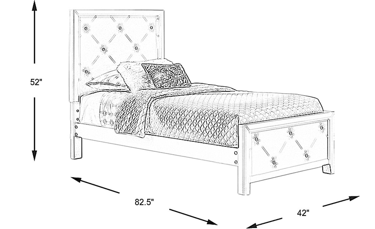 Disney Frozen Ice White 3 Pc Twin Panel Bed | Rooms to Go