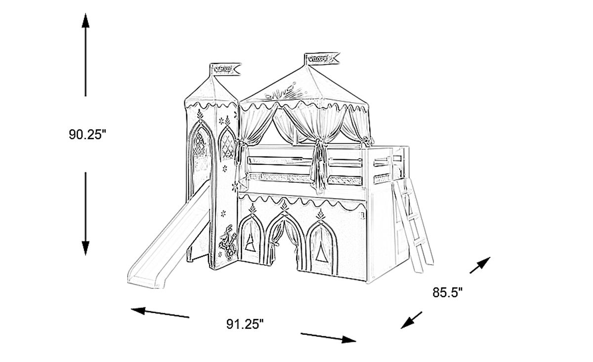 Disney Frozen White Colors,White Loft Bed With Slide And Tower | Rooms ...