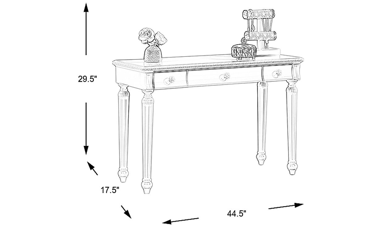 Disney Princess Dreamer White Colors,White Desk | Rooms to Go