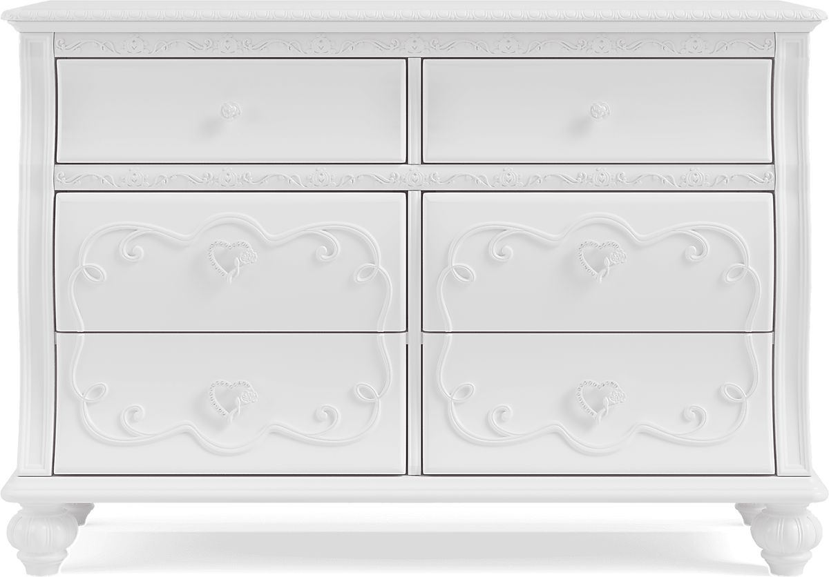 Disney Princess 6 Pc Sparkle White Full Bedroom Set With Full Carriage ...