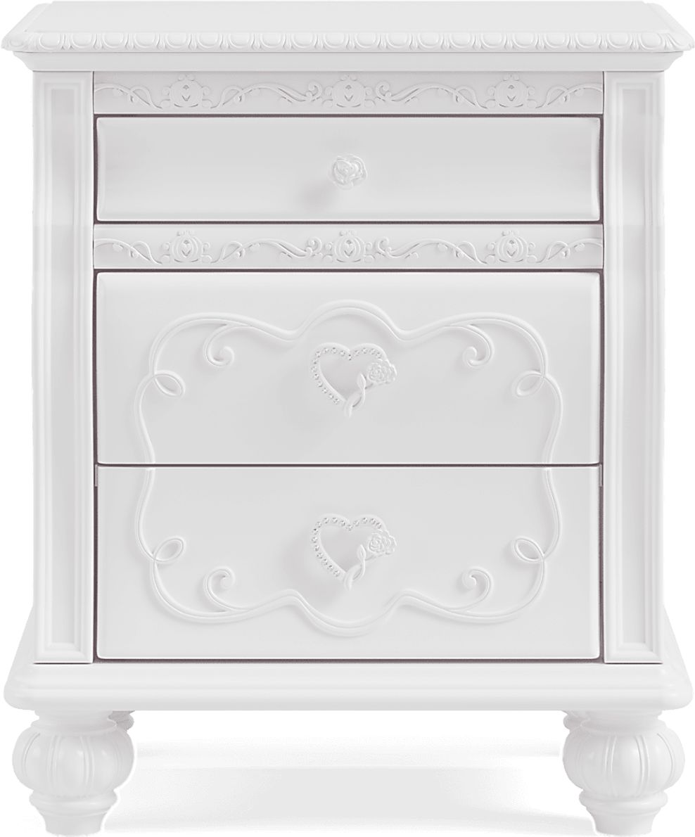 Disney Princess Dreamer White Colors,White Nightstand - Rooms To Go