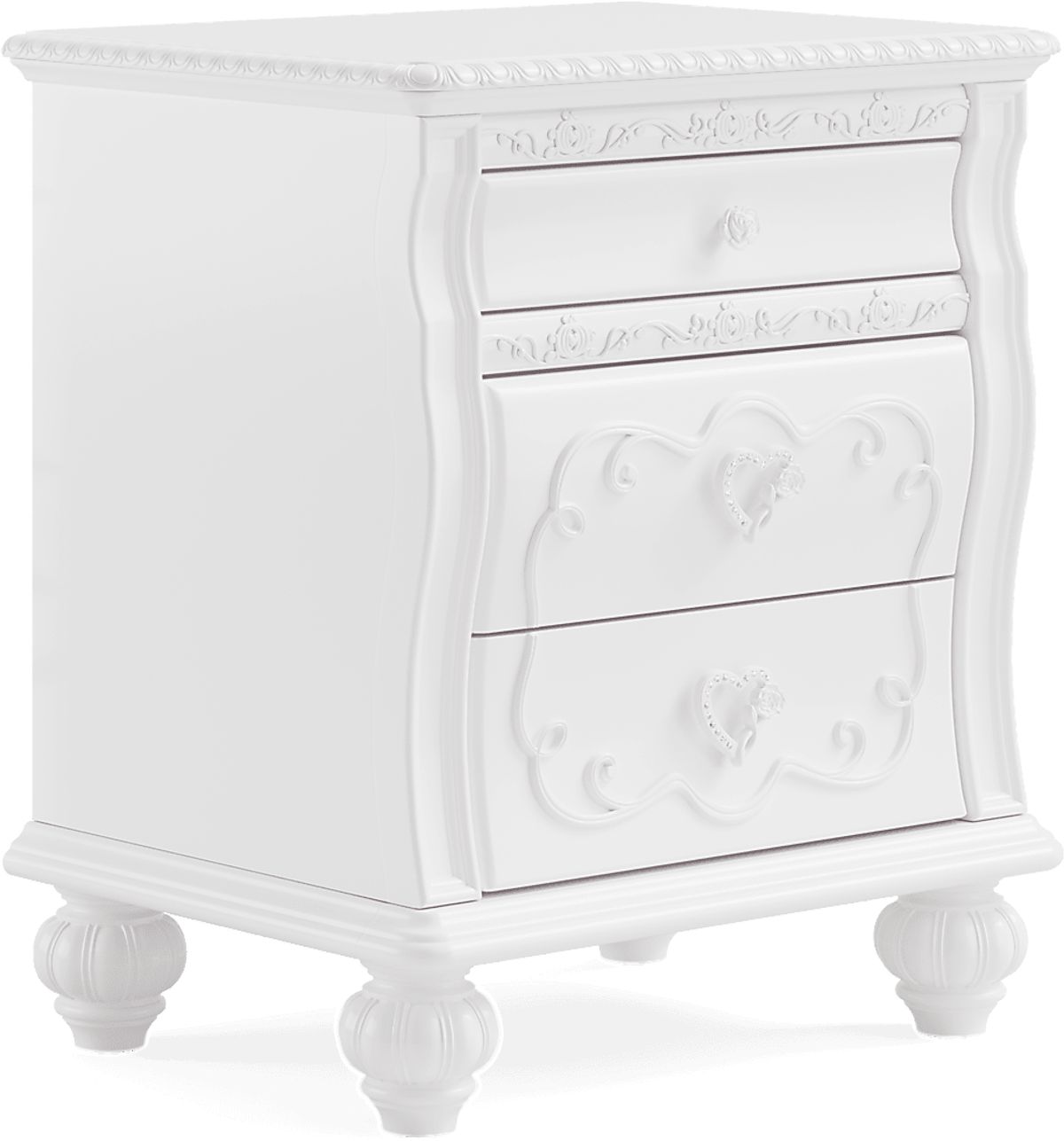 Disney Princess Sparkle White Nightstand | Rooms to Go