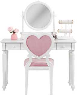 Disney Princess Dreamer White Colors,White Vanity Set | Rooms to Go