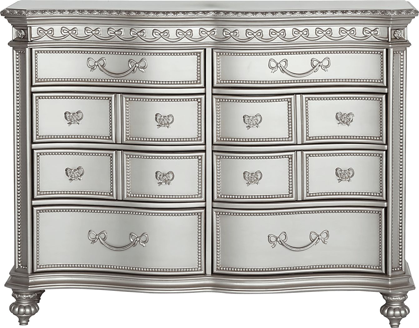 Disney Princess Fairytale Platinum Gray 8 Drawer Dresser | Rooms to Go
