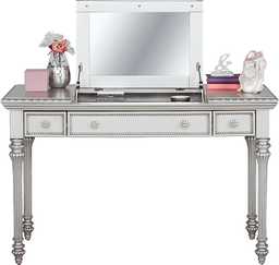 Disney Princess Fairytale Platinum Gray Desk W/ Vanity Mirror | Rooms to Go