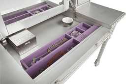 Disney Princess Fairytale Platinum Gray Desk W/ Vanity Mirror | Rooms to Go