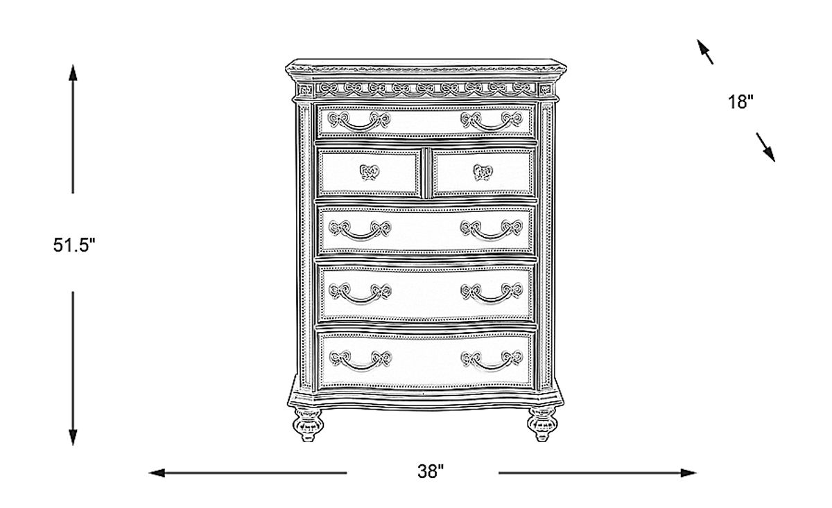 Disney Princess Fairytale Silver Gray Chest | Rooms to Go
