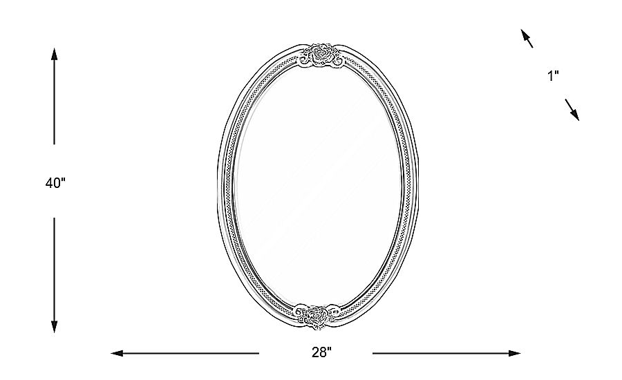 Disney Princess Fairytale Silver Oval Mirror - Rooms To Go