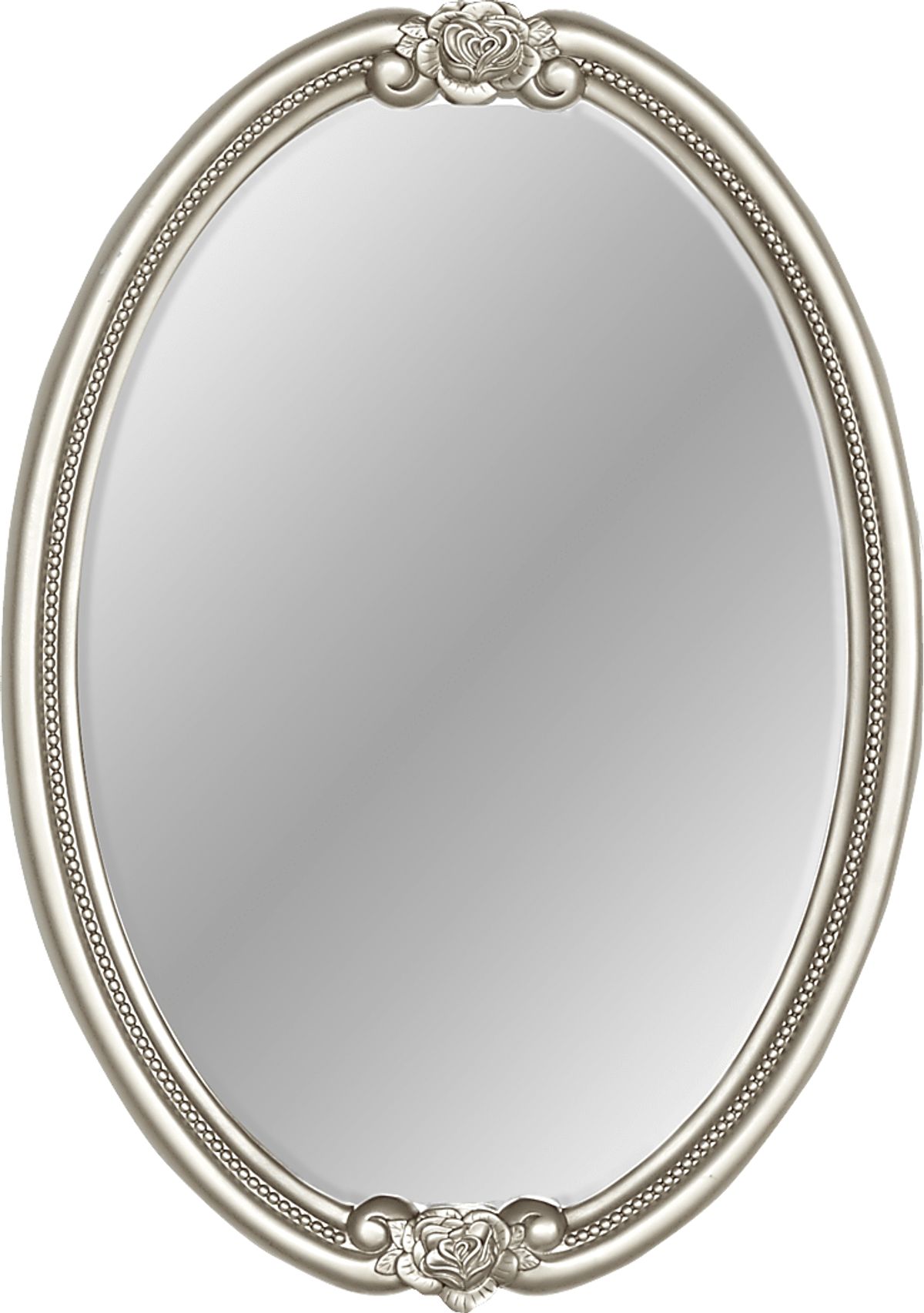 Disney Princess Fairytale Silver Gray Oval Mirror | Rooms to Go