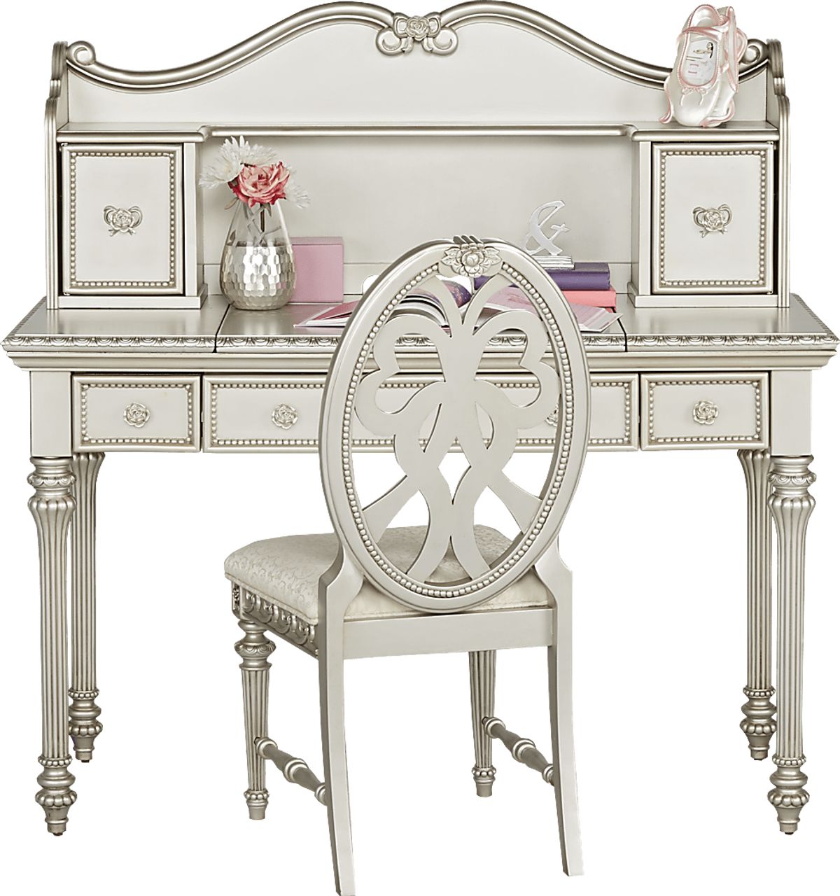 Disney Princess Fairytale Silver Gray Desk Chair