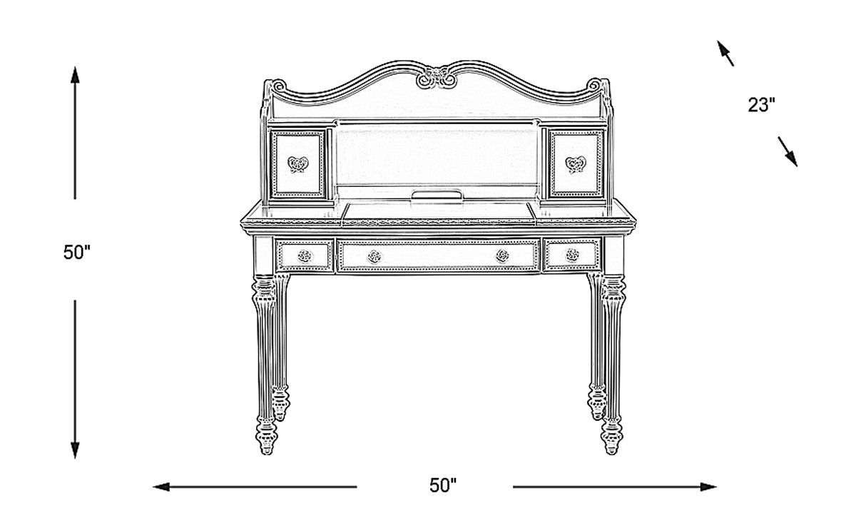 Disney Princess Fairytale Desk & Hutch | Rooms to Go