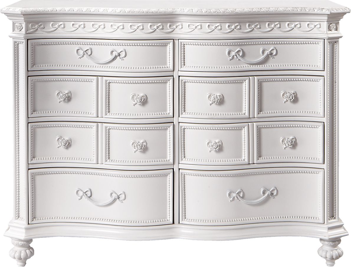 Disney Princess Fairytale White Colors,White 8 Drawer Dresser - Rooms To Go