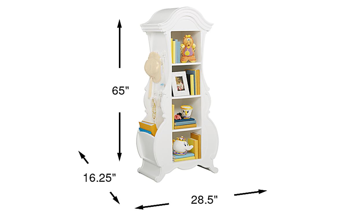 Disney Princess Fairytale White Colors,White Bookcase | Rooms to Go