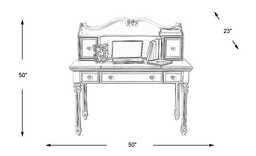 Disney Princess Fairytale 2 Pc White Colors,White Desk & Hutch | Rooms ...