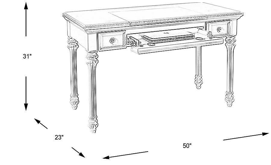 Disney Princess Fairytale White Vanity Desk - Rooms To Go