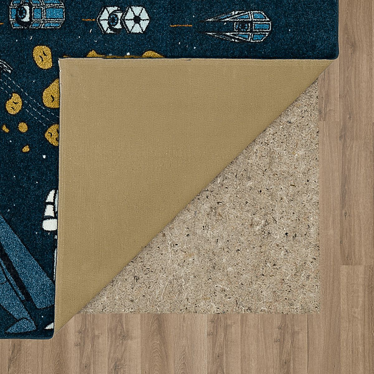 Star Wars Disney'S Collage Black Polyester Fabric 5 X 8 Rug | Rooms to Go
