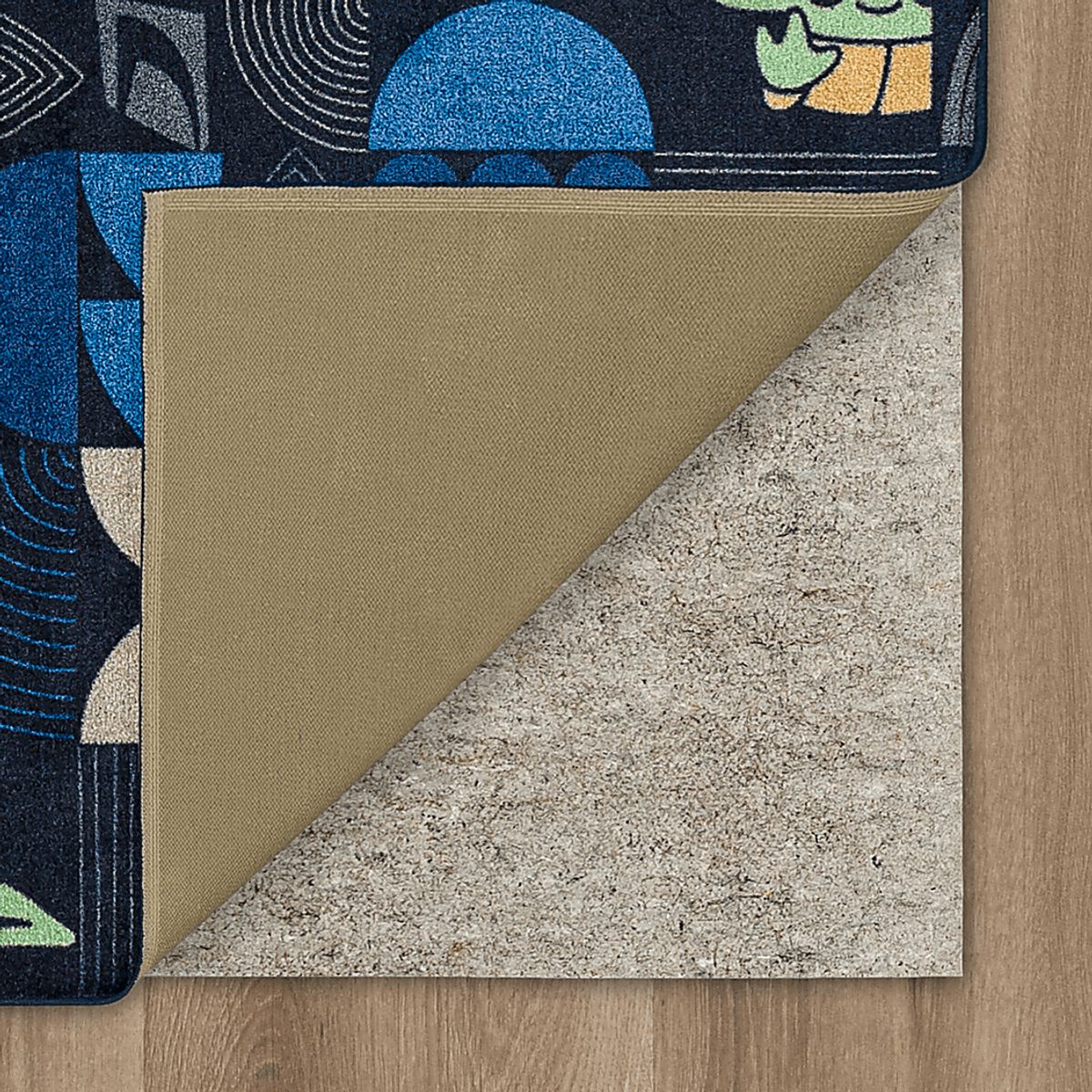 Star Wars Grogu MID Mod Navy Blue Polyester Fabric Rug | Rooms to Go