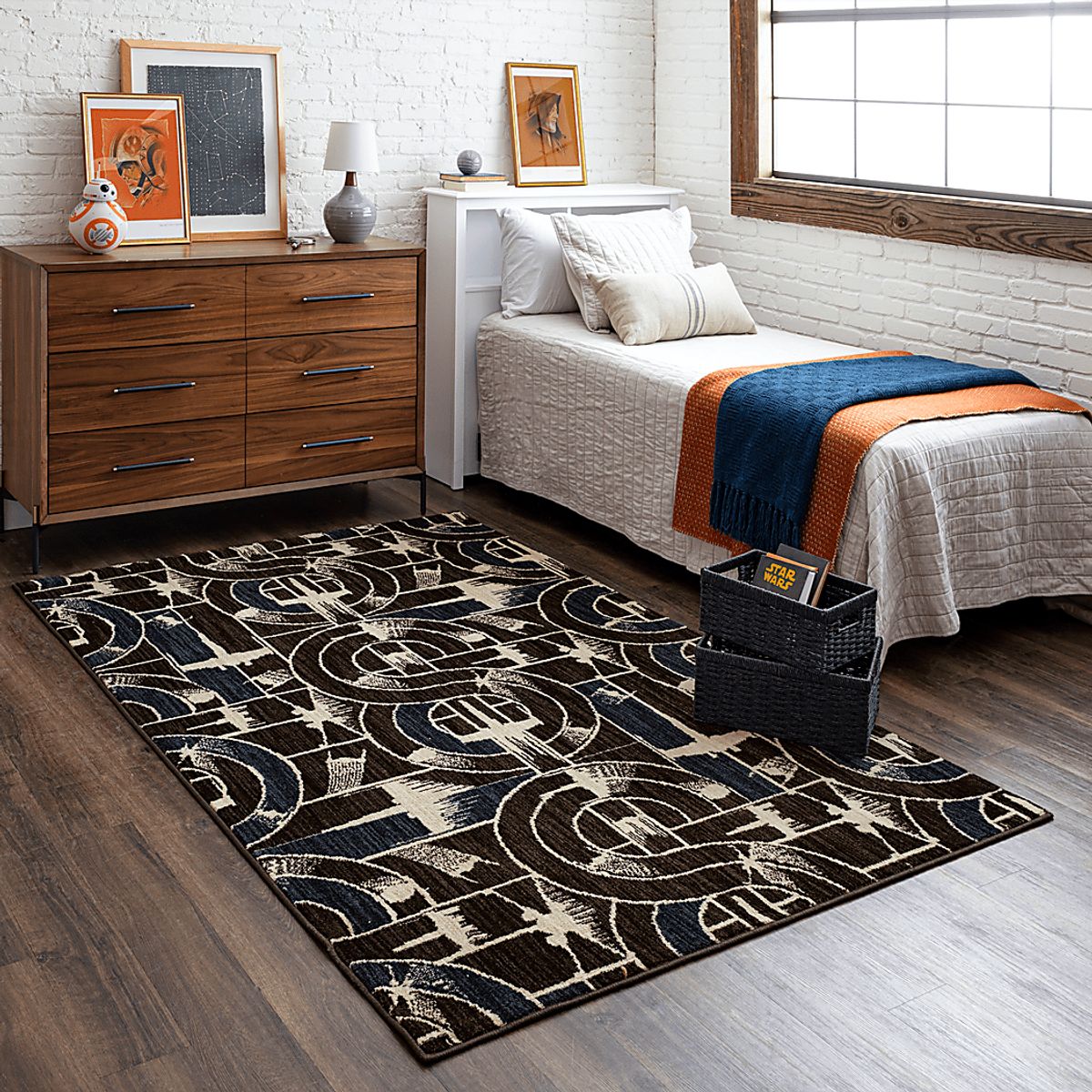 Star Wars Disney'S Intergalactic Raceway Gray Polyester Fabric Rug ...