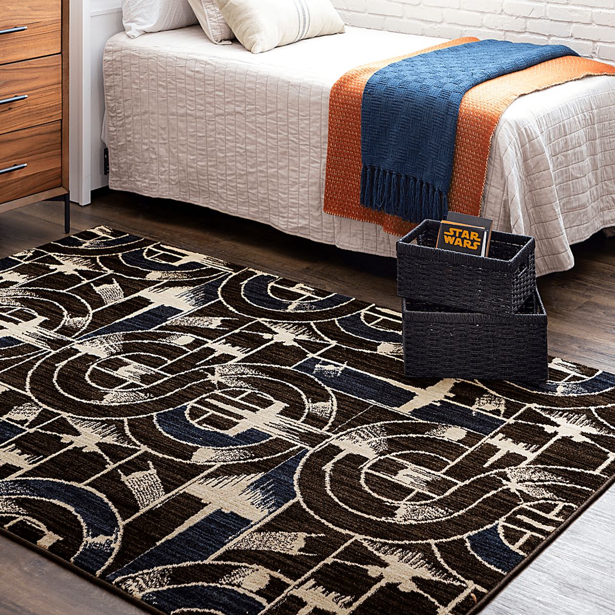 Star Wars Disney'S Intergalactic Raceway Gray Polyester Fabric Rug ...