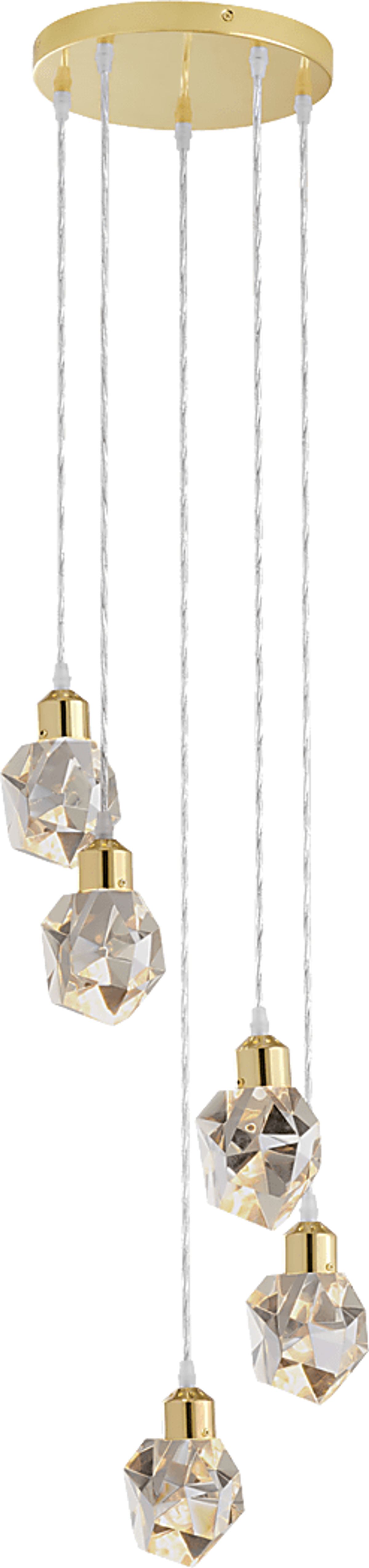 Divot Summit Gold Yellow Chandelier | Rooms to Go