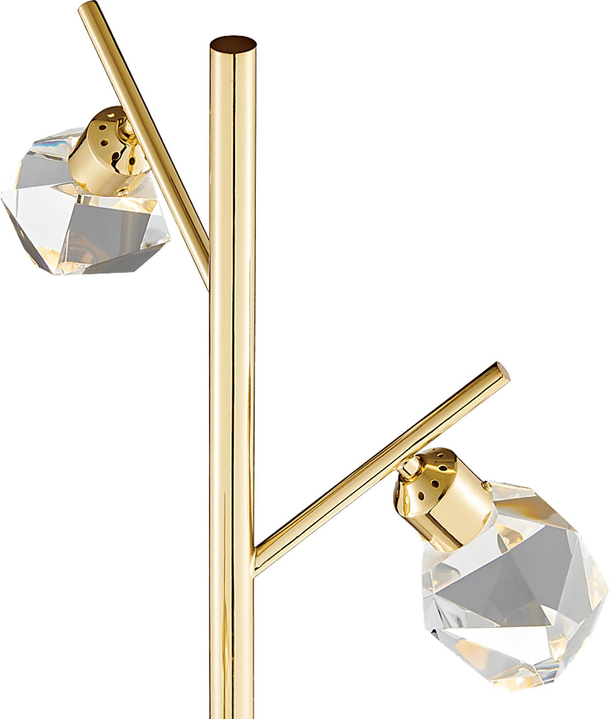 Divot Summit Gold Yellow Floor Lamp | Rooms to Go