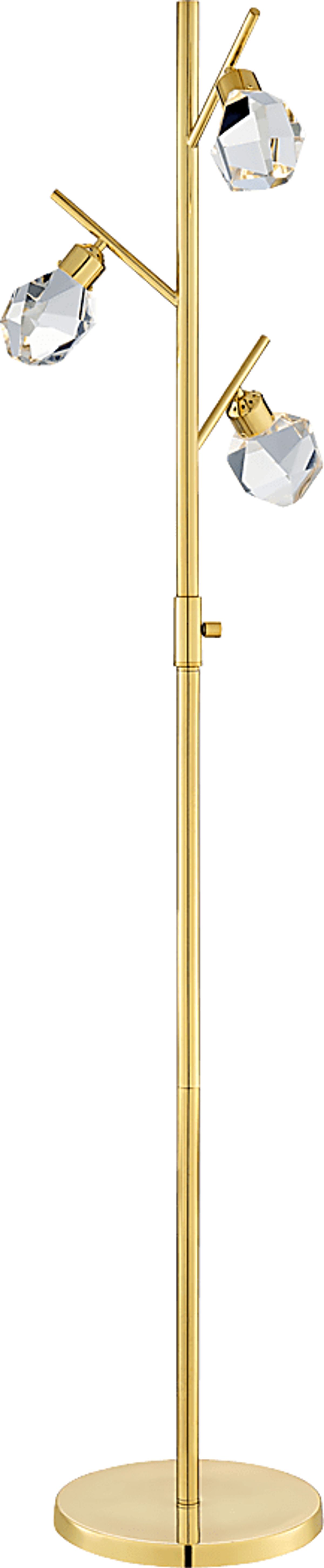 Divot Summit Gold Yellow Floor Lamp | Rooms to Go