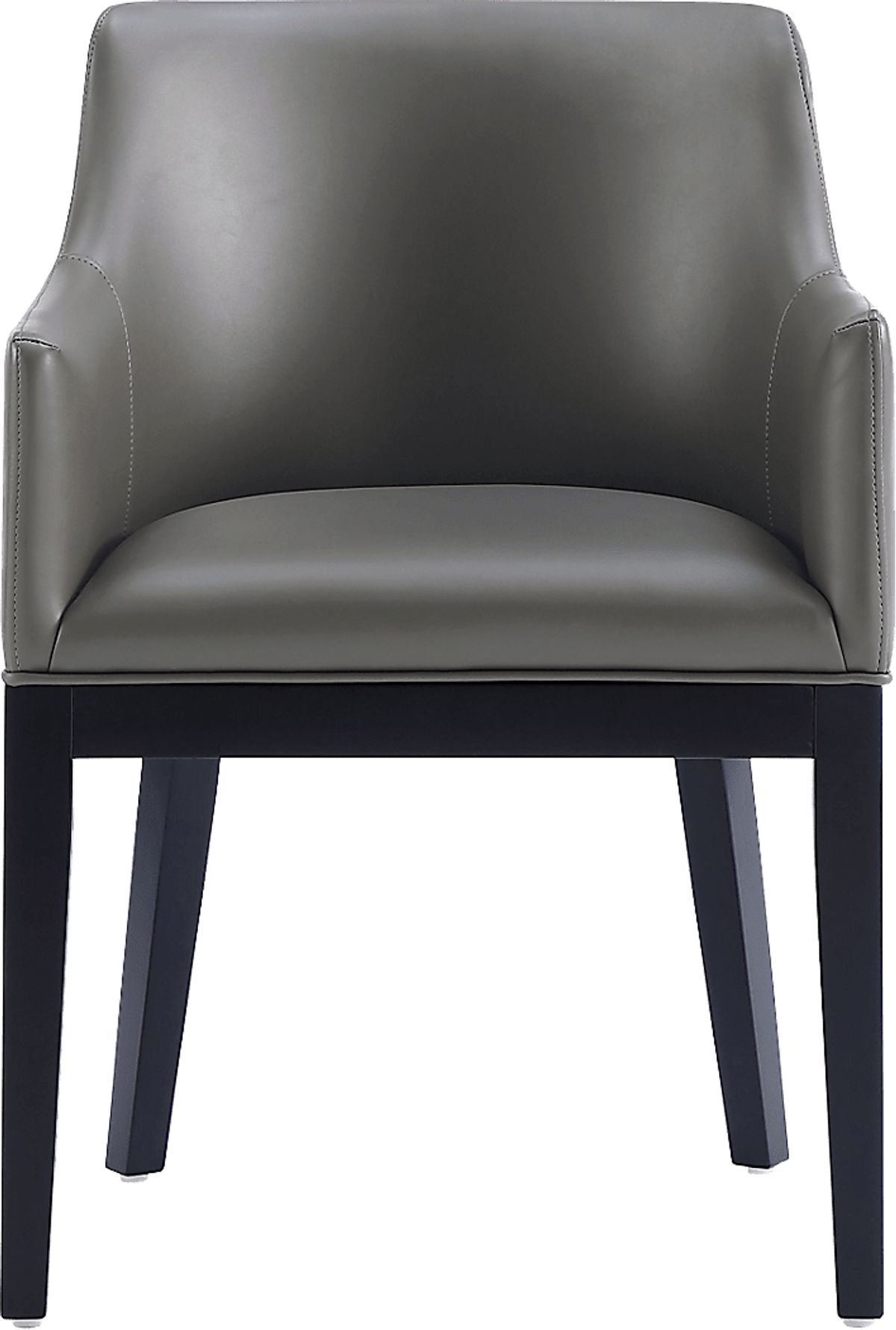 Doescher Gray Faux Leather Fabric Arm Chair | Rooms to Go