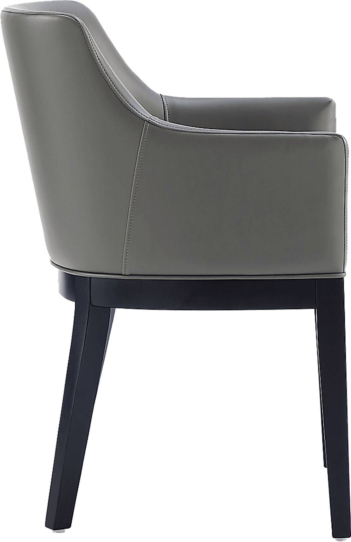 Doescher Gray Faux Leather Fabric Arm Chair | Rooms to Go