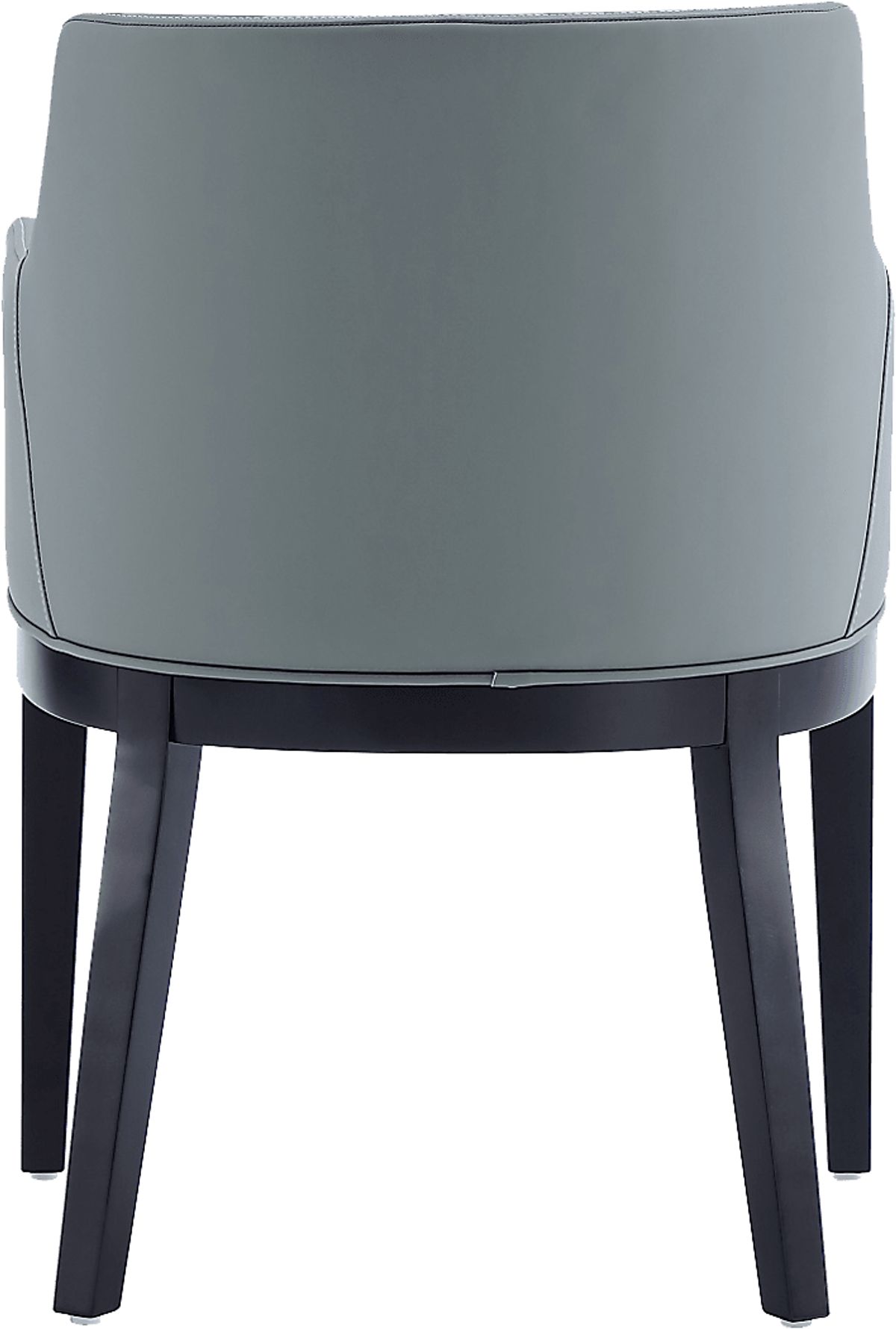 Doescher Pewter Gray Faux Leather Fabric Arm Chair | Rooms to Go