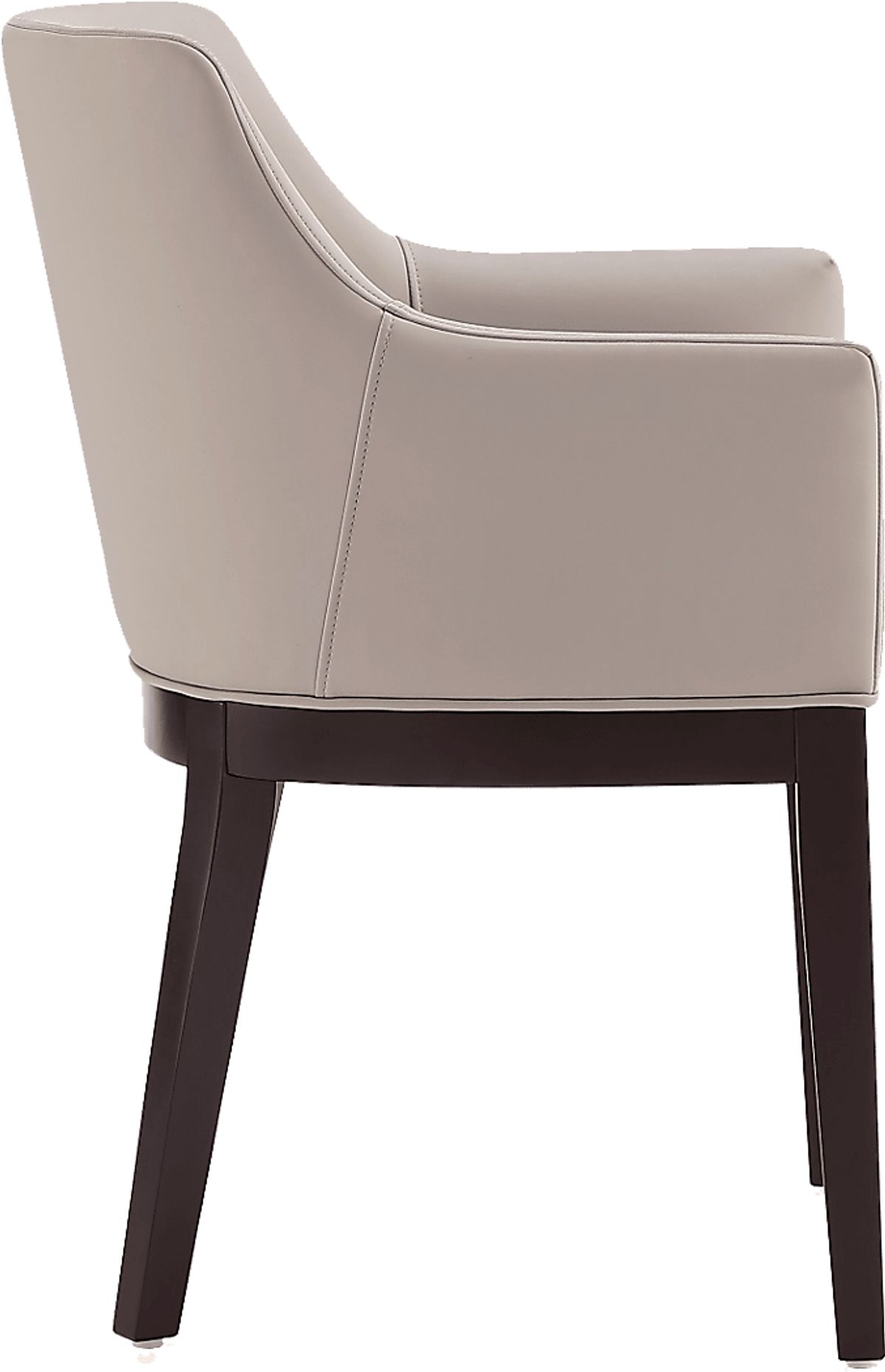 Doescher Stone Beige Faux Leather Fabric Arm Chair | Rooms to Go