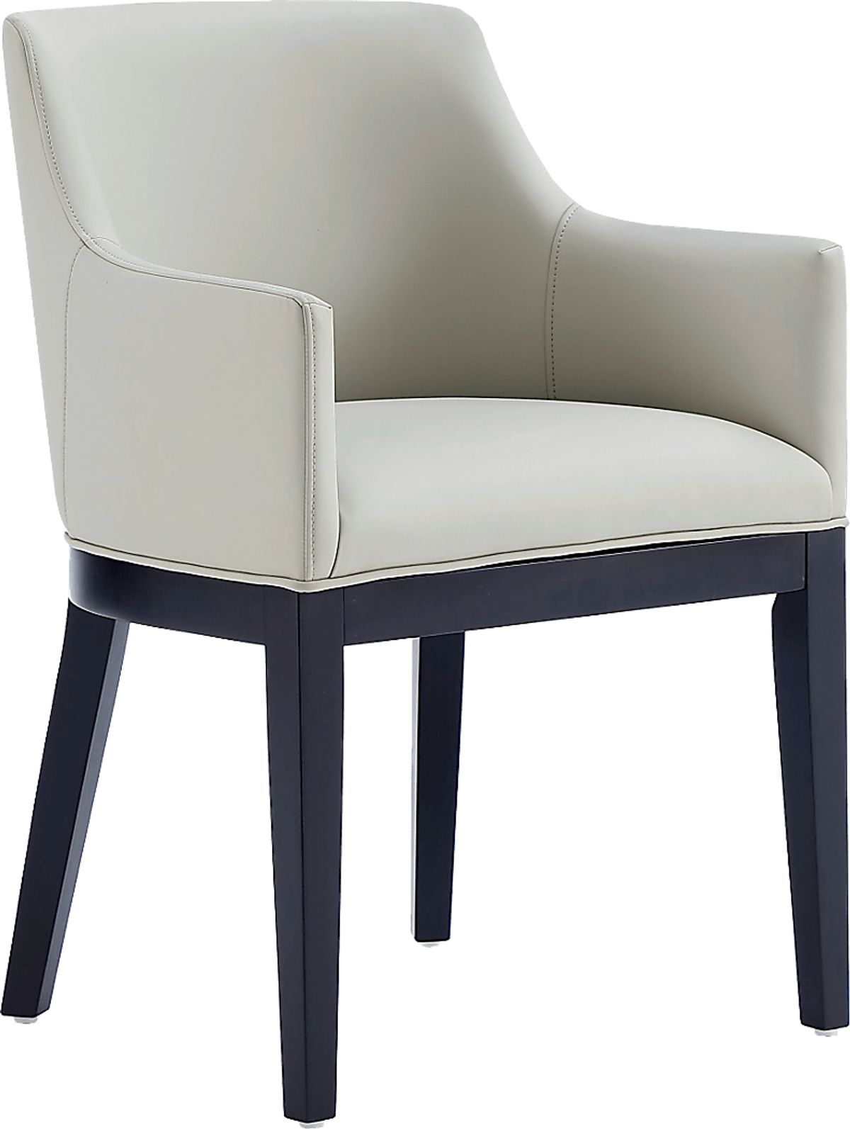 Doescher Stone Beige Faux Leather Fabric Arm Chair | Rooms to Go