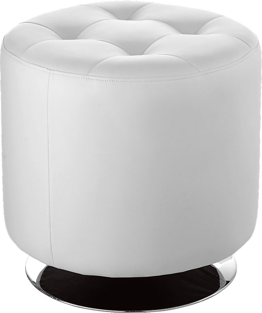 Domani White Small Ottoman - Rooms To Go
