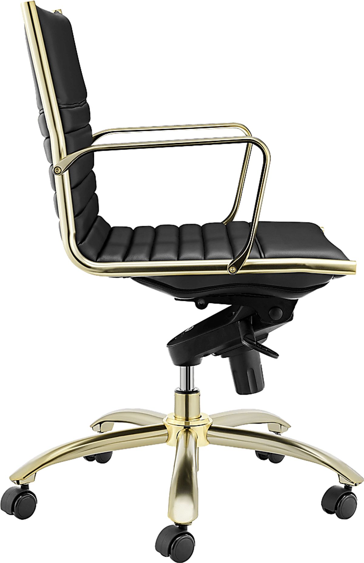 Domivara Black Synthetic Fabric Low Desk Chair | Rooms to Go