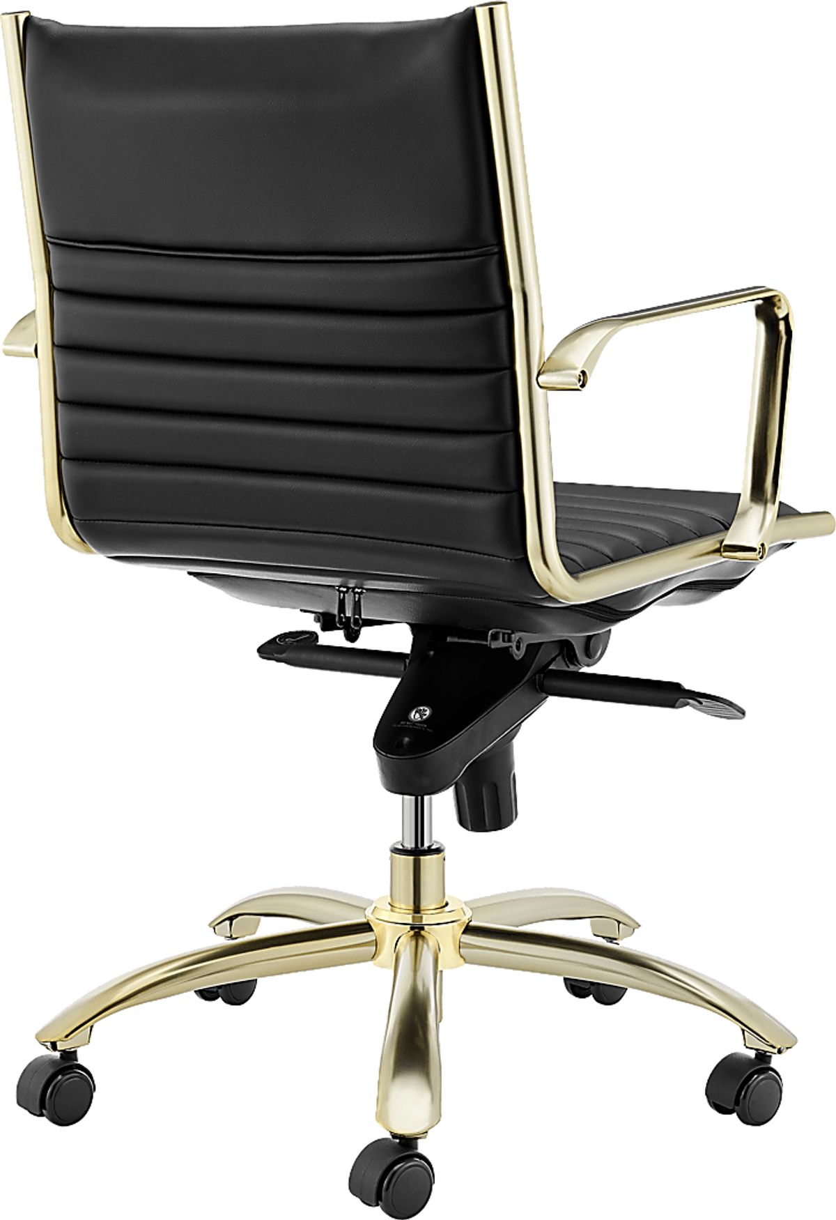 Domivara Black Synthetic Fabric Low Desk Chair | Rooms to Go