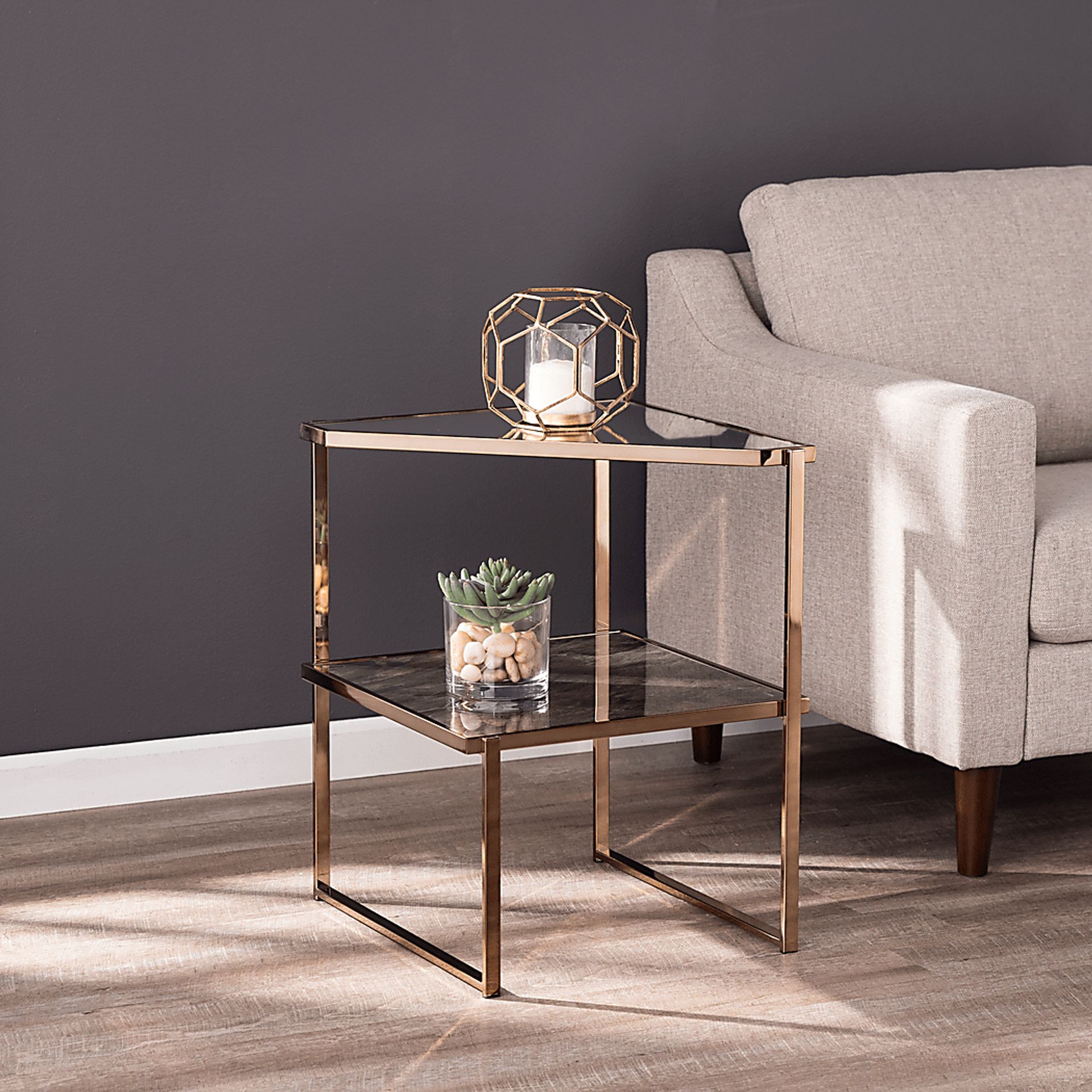 Dormarion Champagne Colors End Table | Rooms to Go