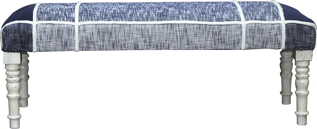 Dorric Navy Blue Bench | Rooms to Go