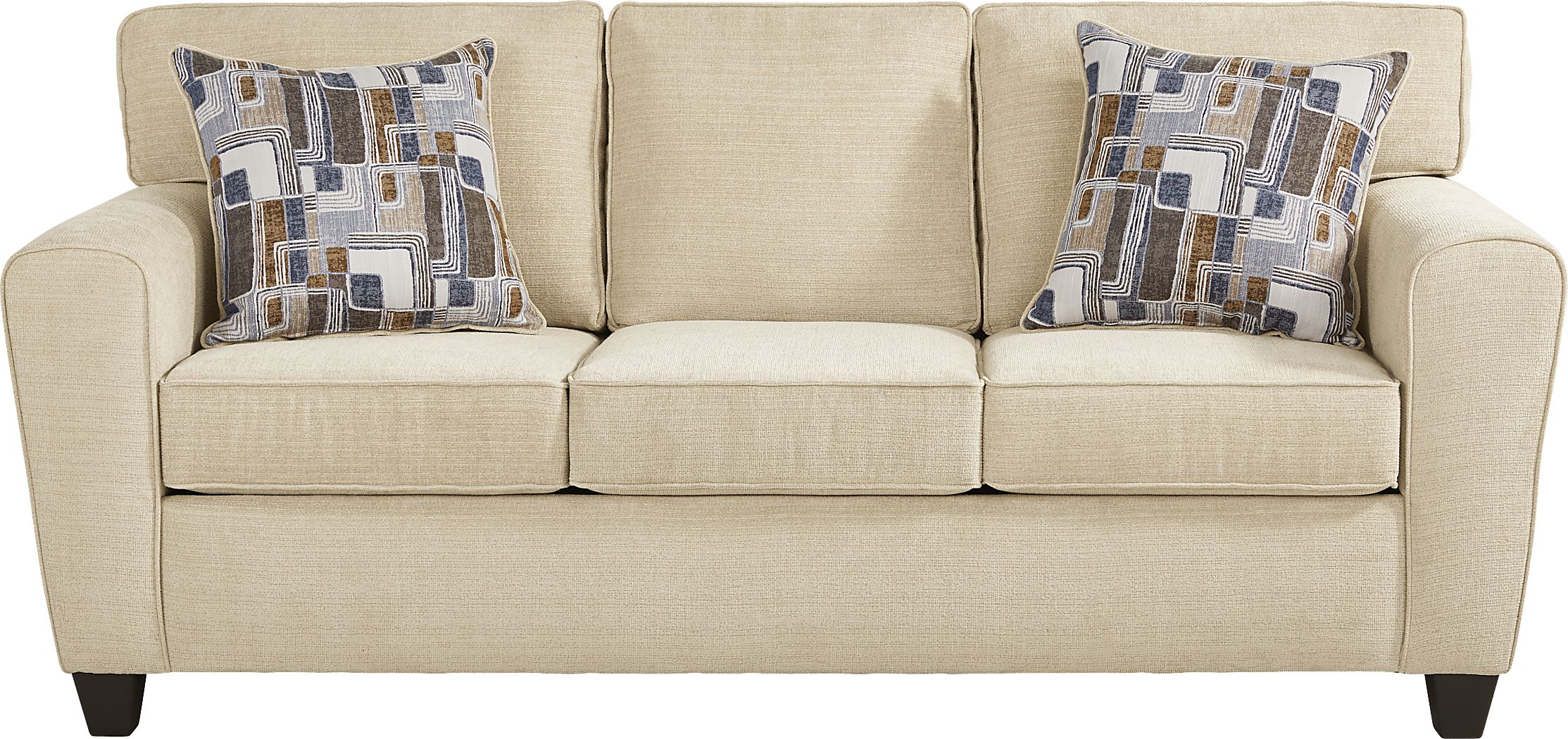 Dover 2 Pc Beige Chenille Fabric Living Room Set With Sofa, Loveseat ...