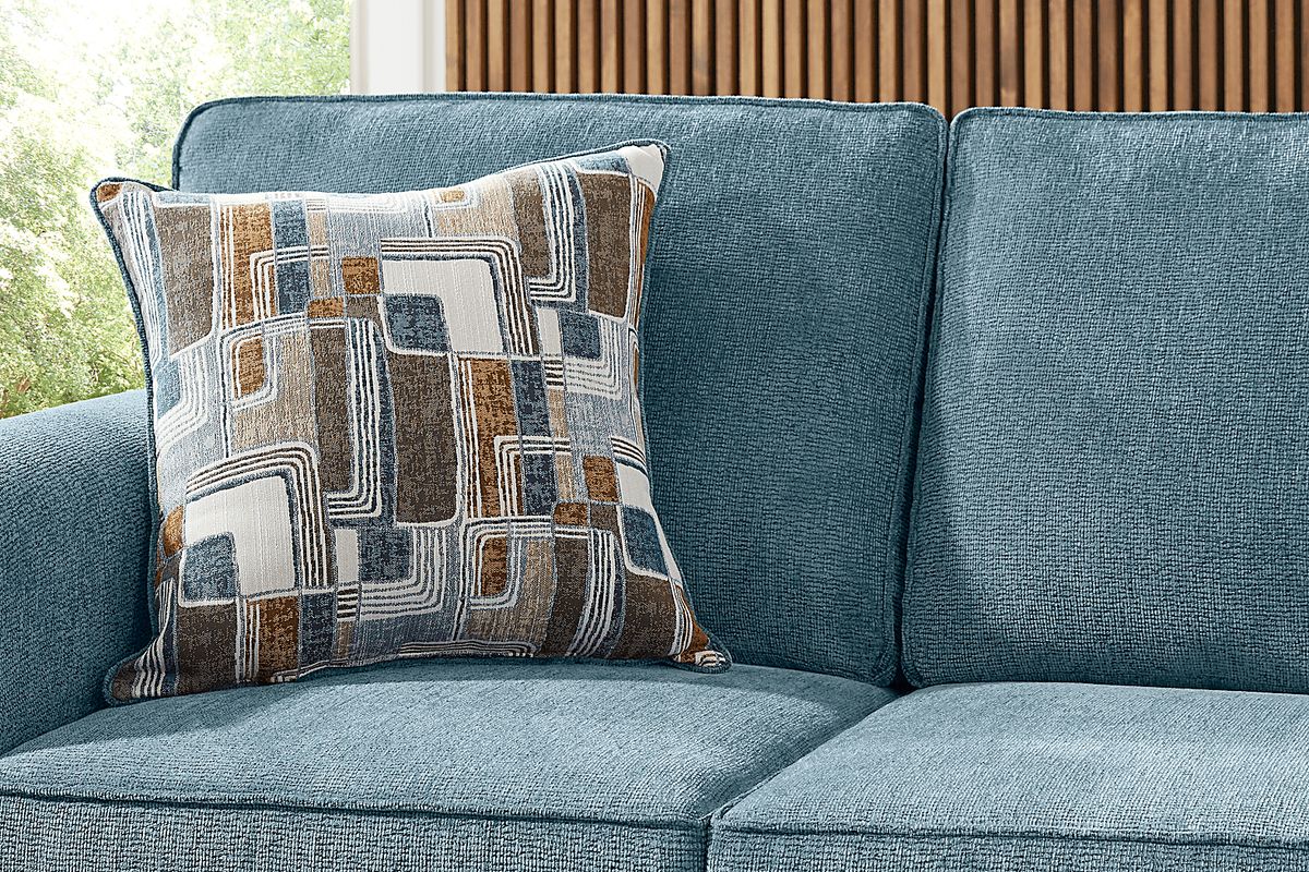 Dover Blue Chenille Fabric Sleeper Sofa | Rooms to Go