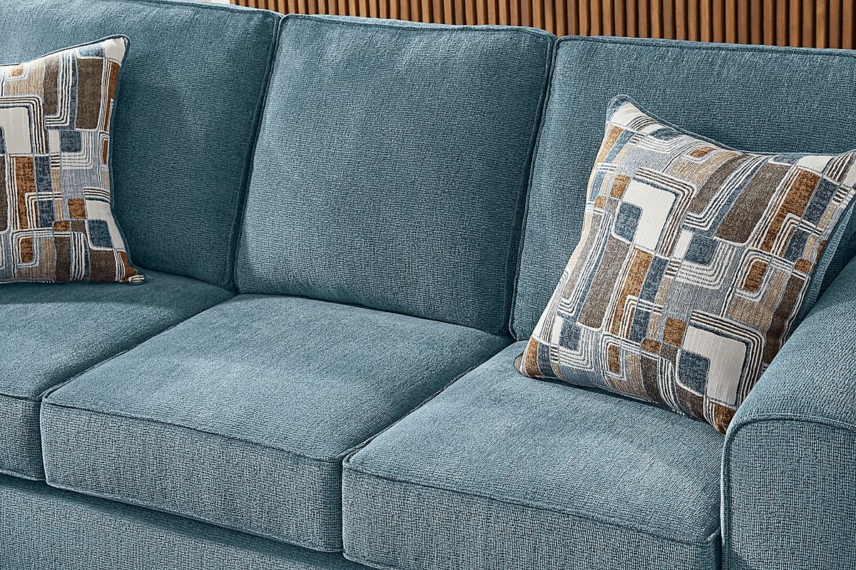 Dover Blue Chenille Fabric Sofa | Rooms to Go