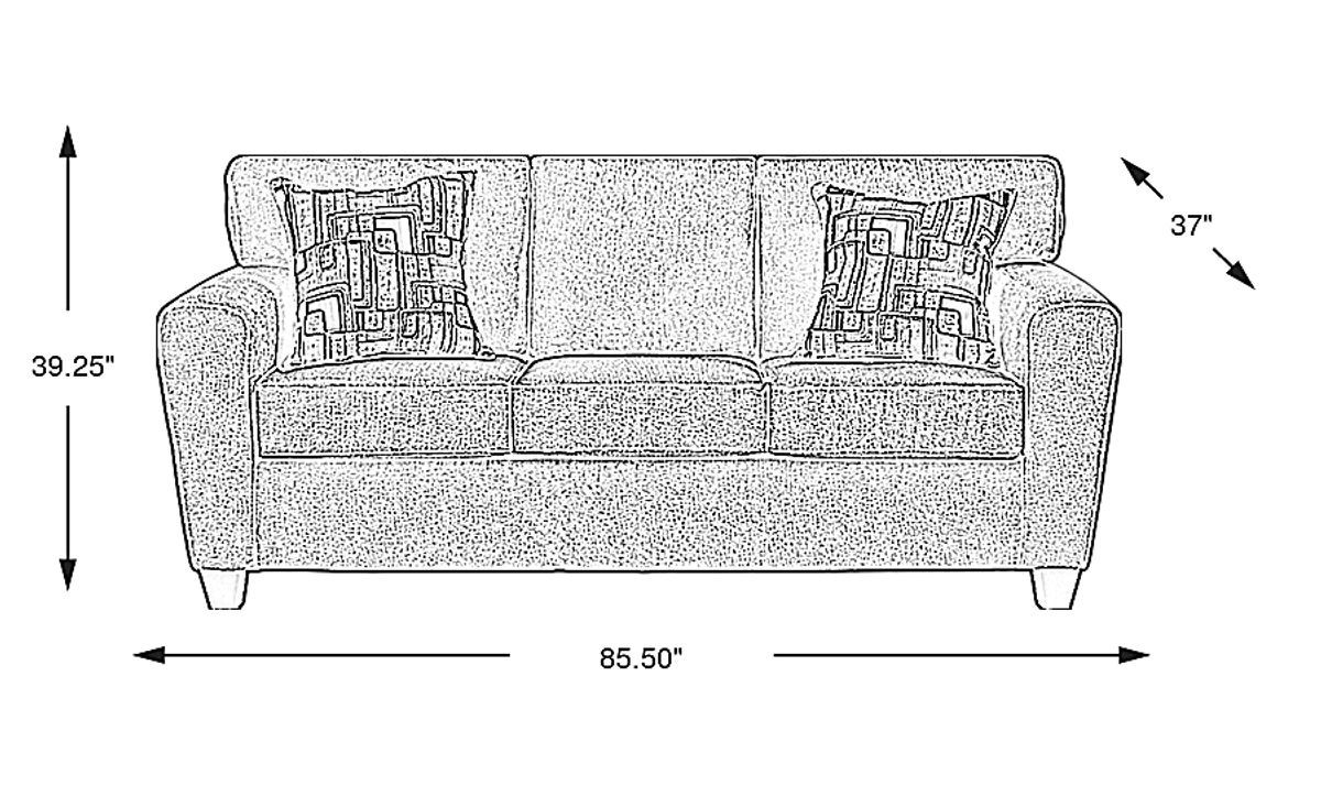 Dover Blue Chenille Fabric Sofa | Rooms to Go