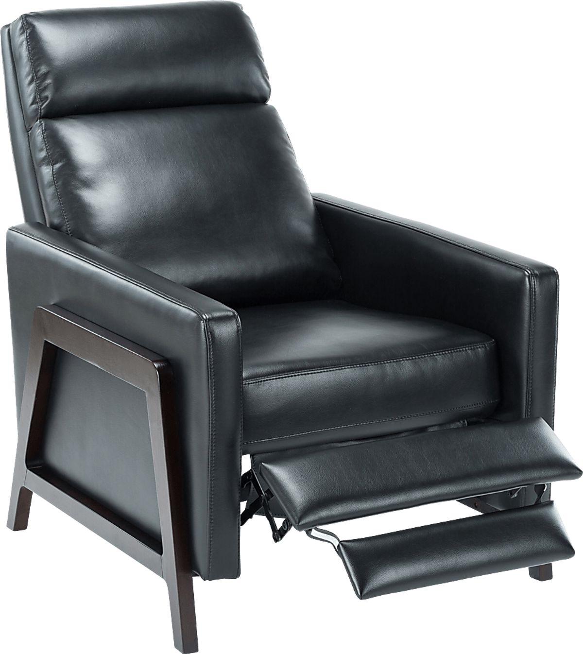 Doyers Black Polyester,Polyurethane Fabric Manual Recliner | Rooms to Go